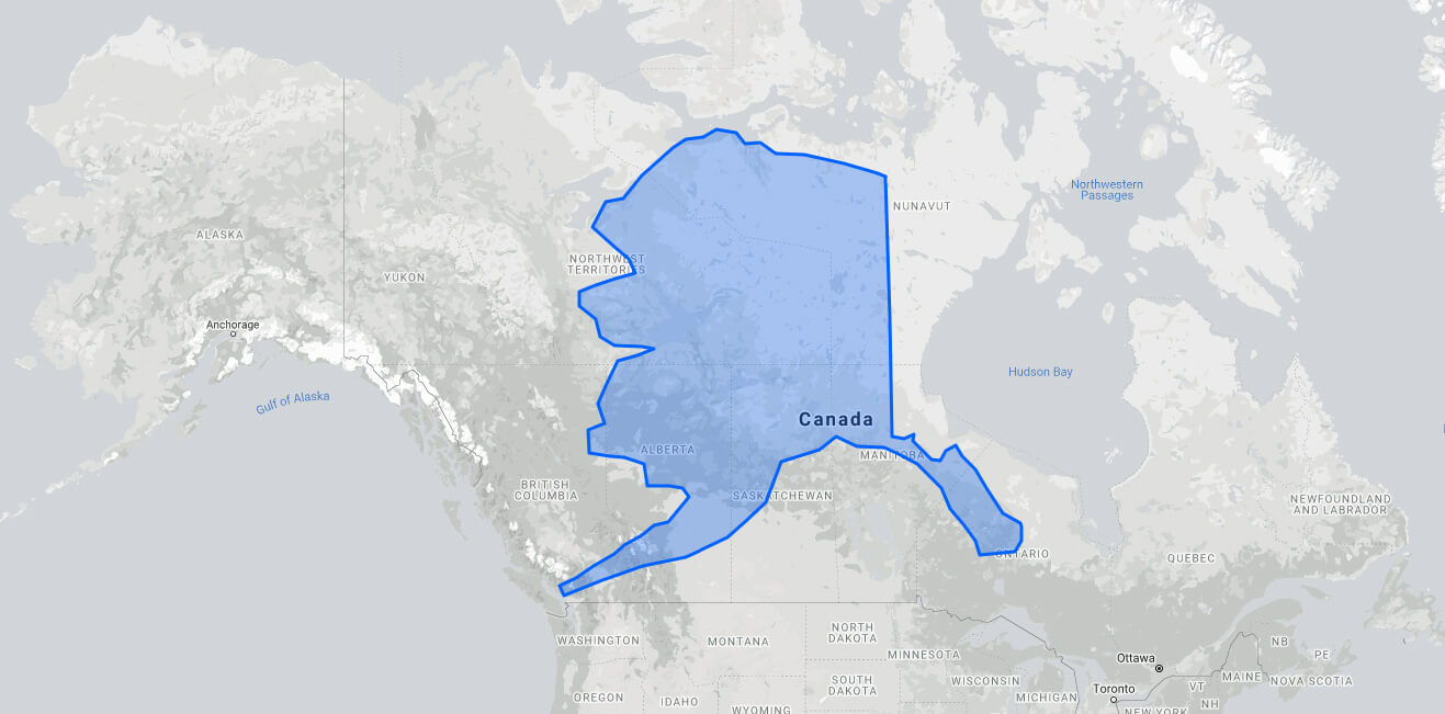 How big is Alaska? - Flagsmore.com