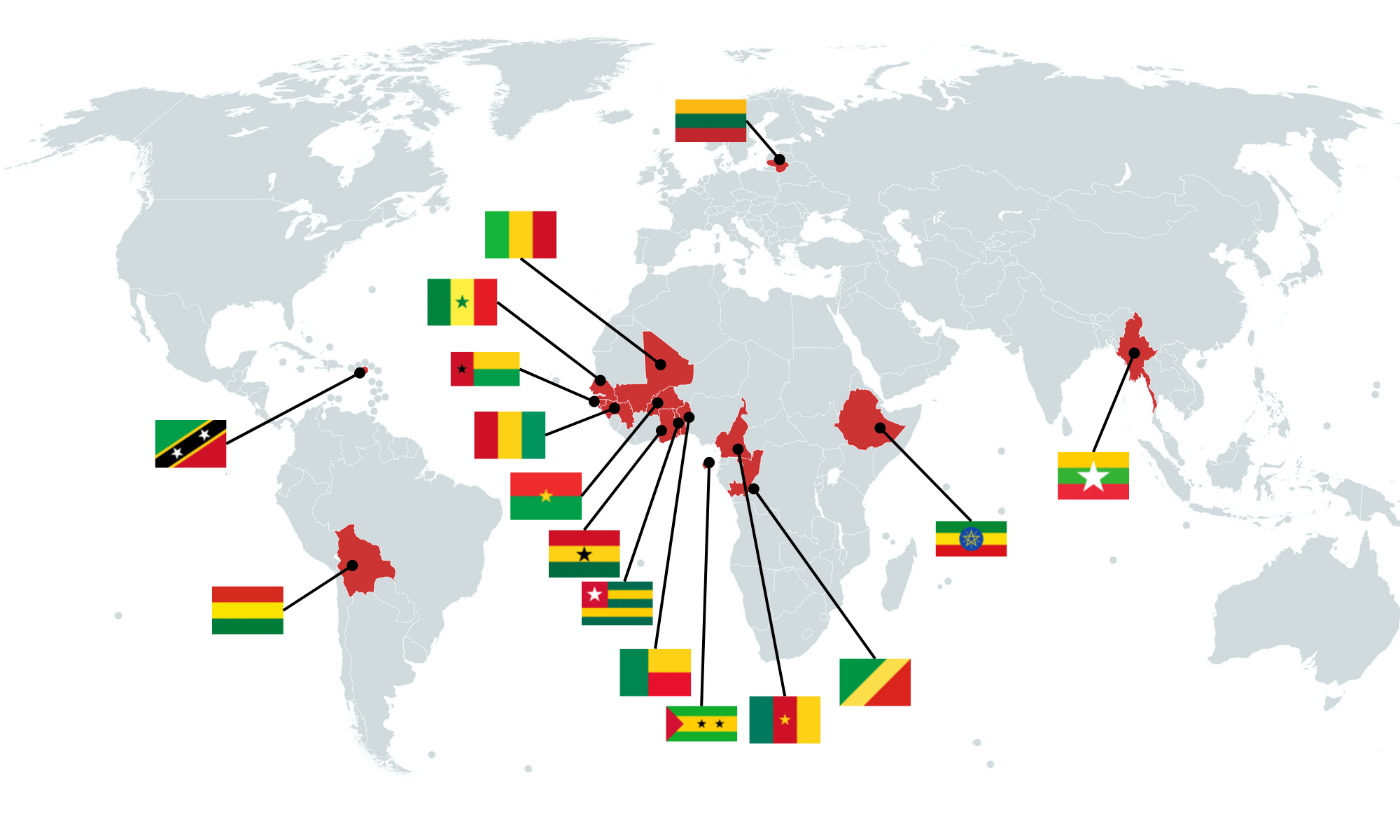 16 Countries With Green Yellow Red Flags Flagsmore